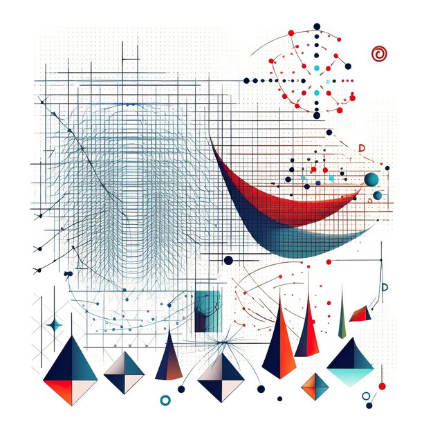 Premium Vector | Geometric vector computer graphics on white backgro Premium Vector | Geometric vector computer graphics on white backgro