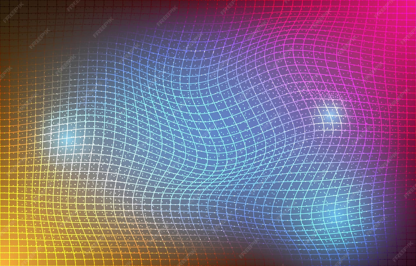 Premium Vector Geometry Made With Dots And Grid Lines Abstract Technology Colorful Gradient