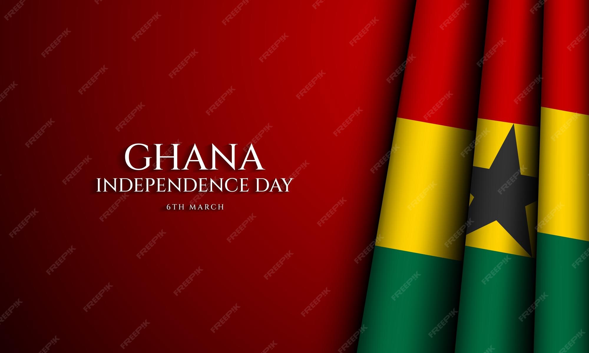Premium Vector | Ghana independence day background design Premium Vector | Ghana independence day background design
