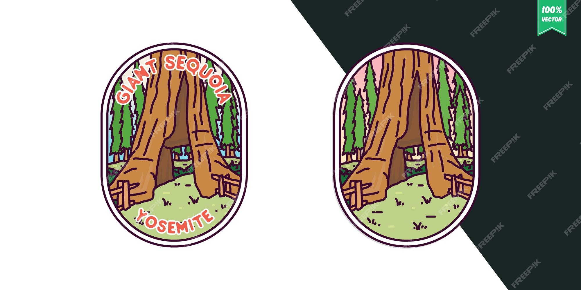 Premium Vector Giant Sequoia Yosemite Badge Logo