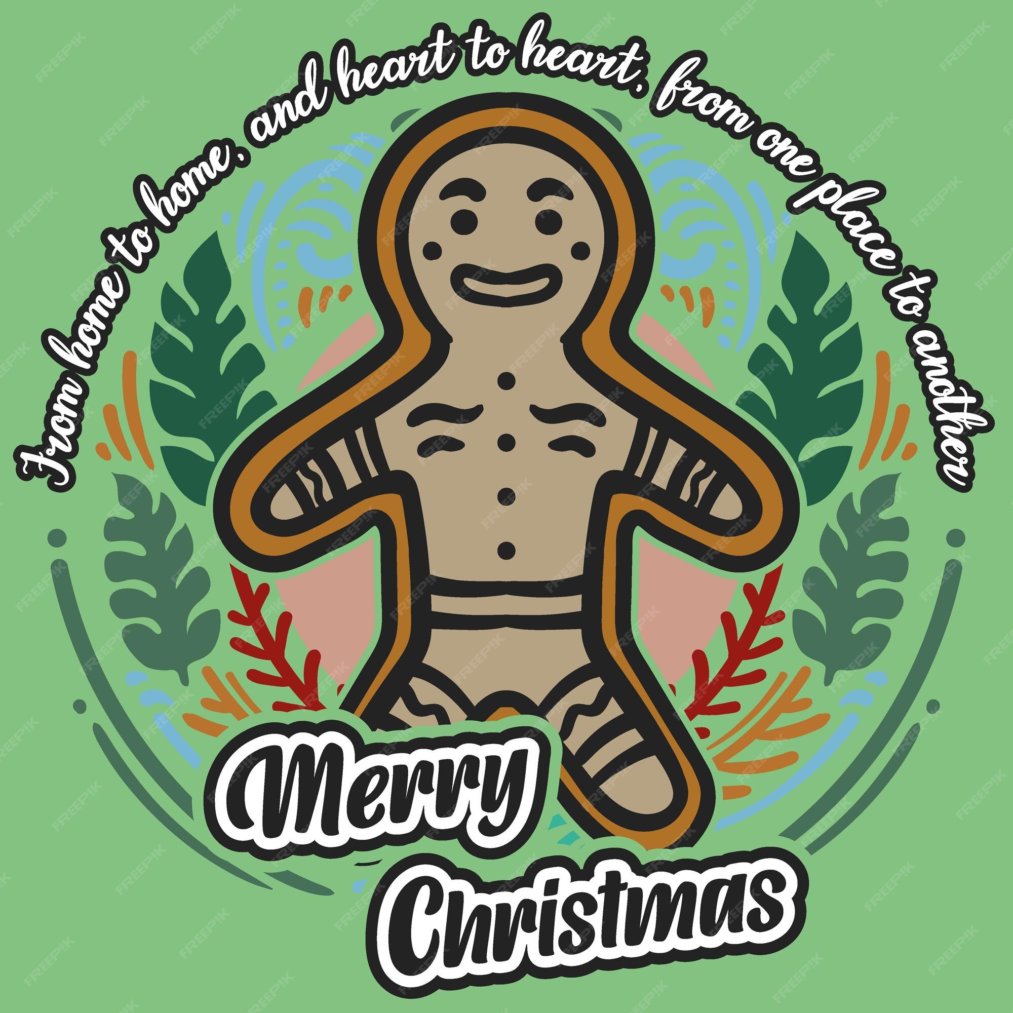 Premium Vector Gingerbread Man Vector Clip Art Vector Illustration
