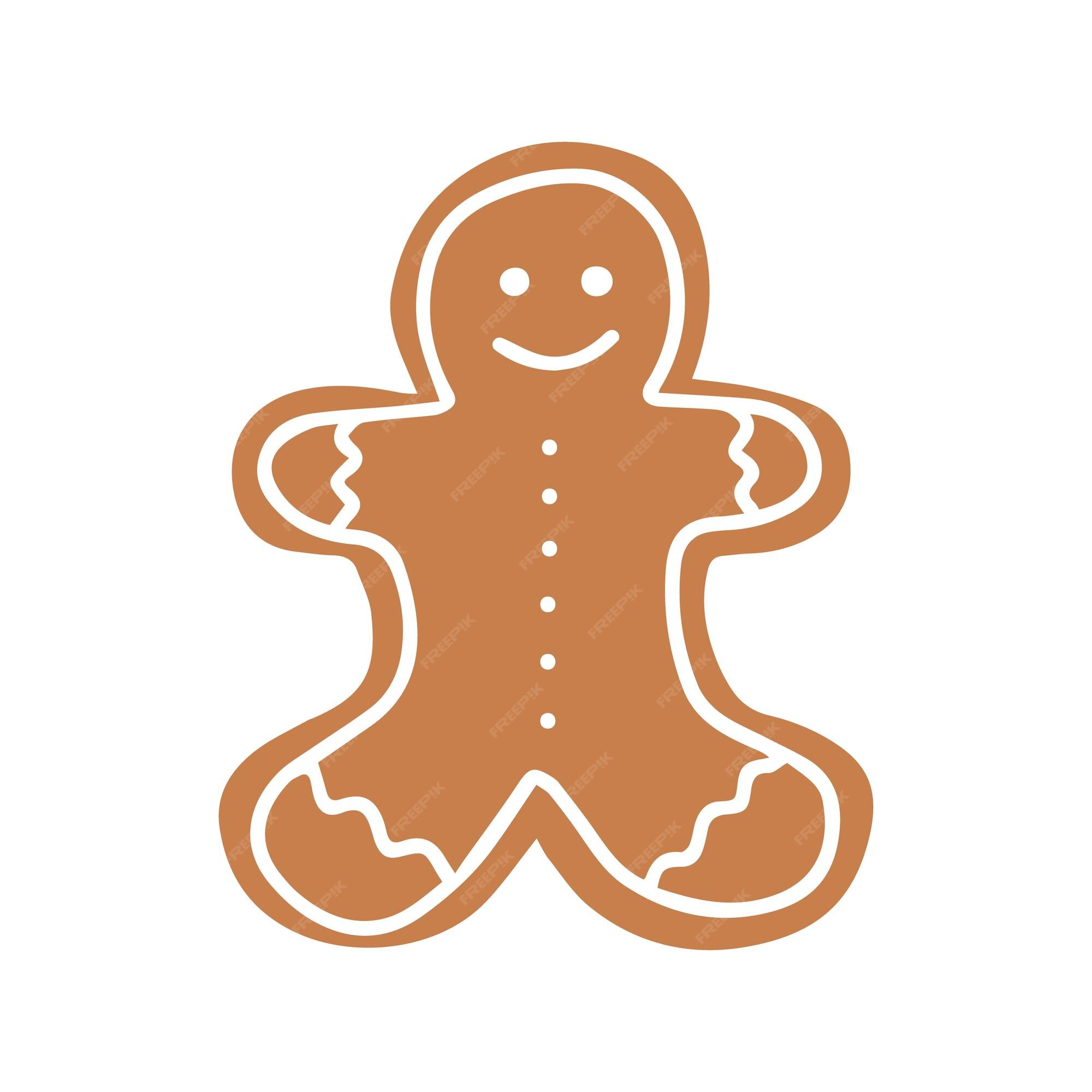 Premium Vector Gingerbread Man Vector Cookie Illustration