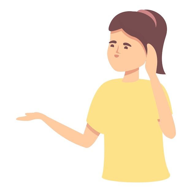 Premium Vector Girl Memory Icon Cartoon Vector Care Memory Loss Dementia