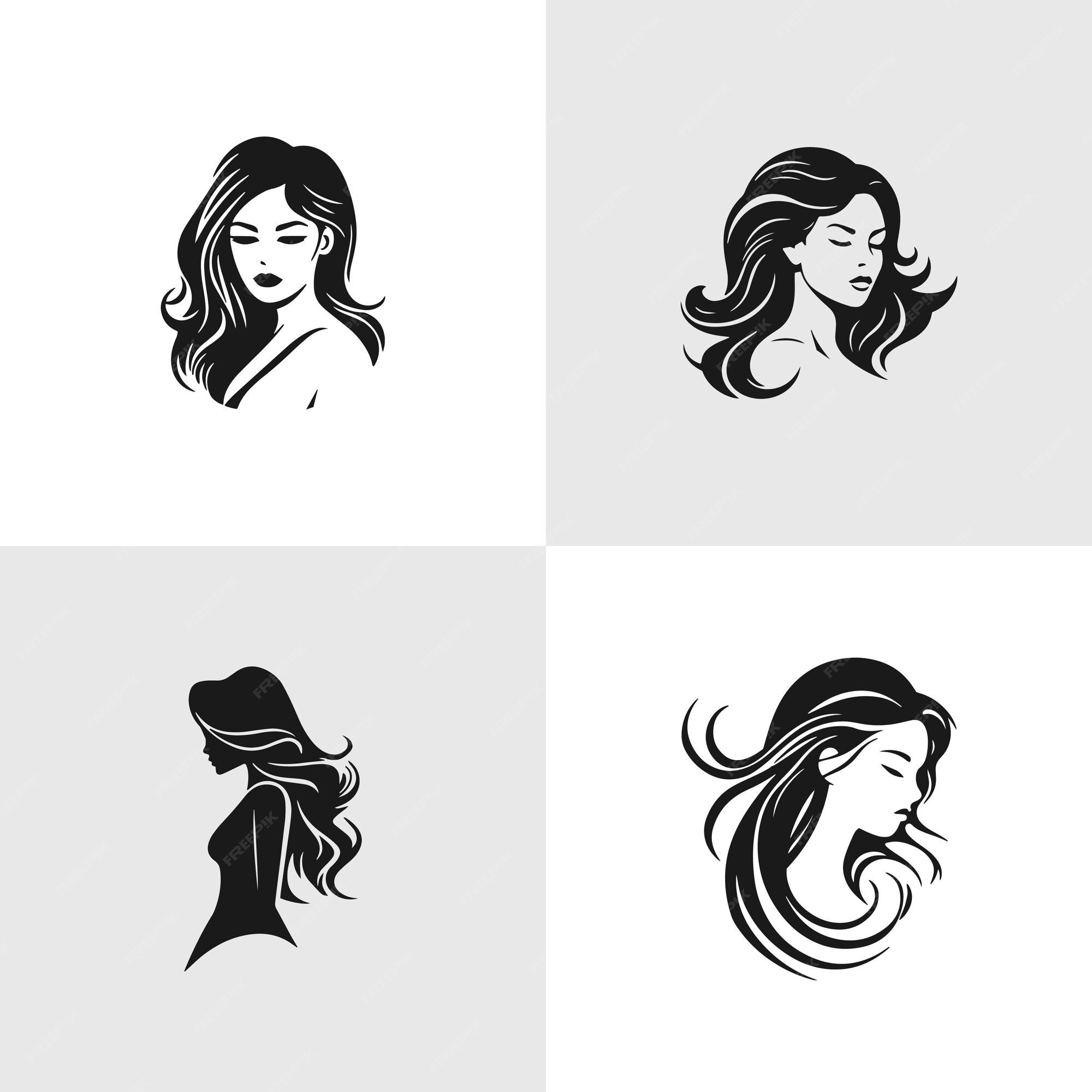 Girls Heads In Profile Beautiful Female Faces Profiles Black Silhouette