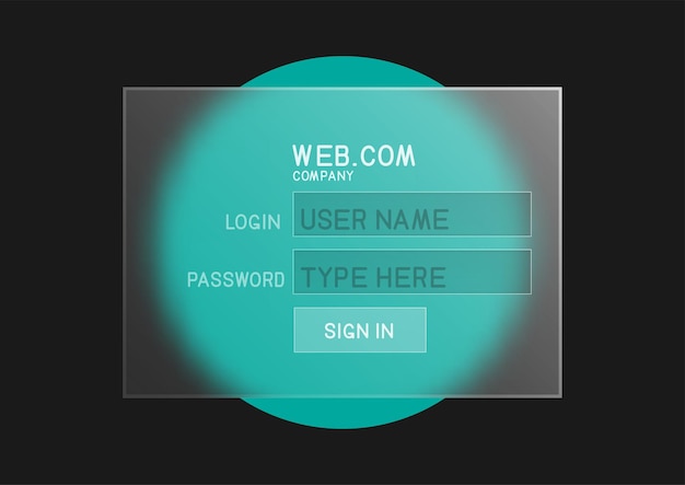 Premium Vector | Glassmorphism sign in login password template Premium Vector | Glassmorphism sign in login password template