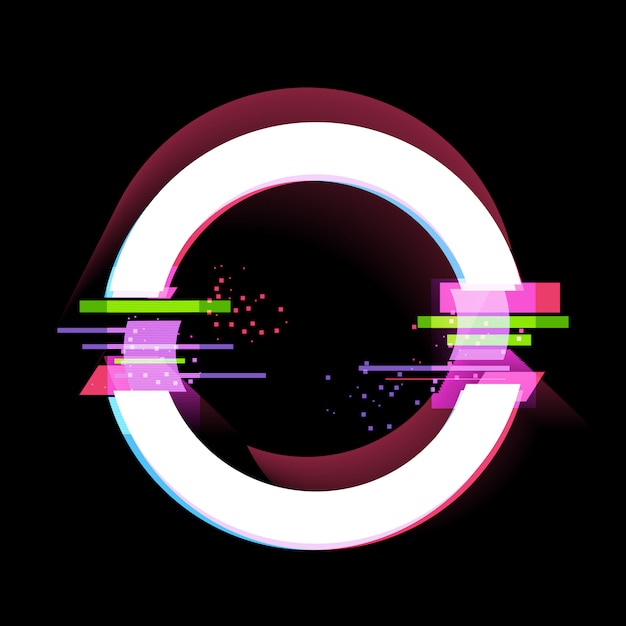 Premium Vector | Glitch effect frame, modern style design elements ... Premium Vector | Glitch effect frame, modern style design elements ...