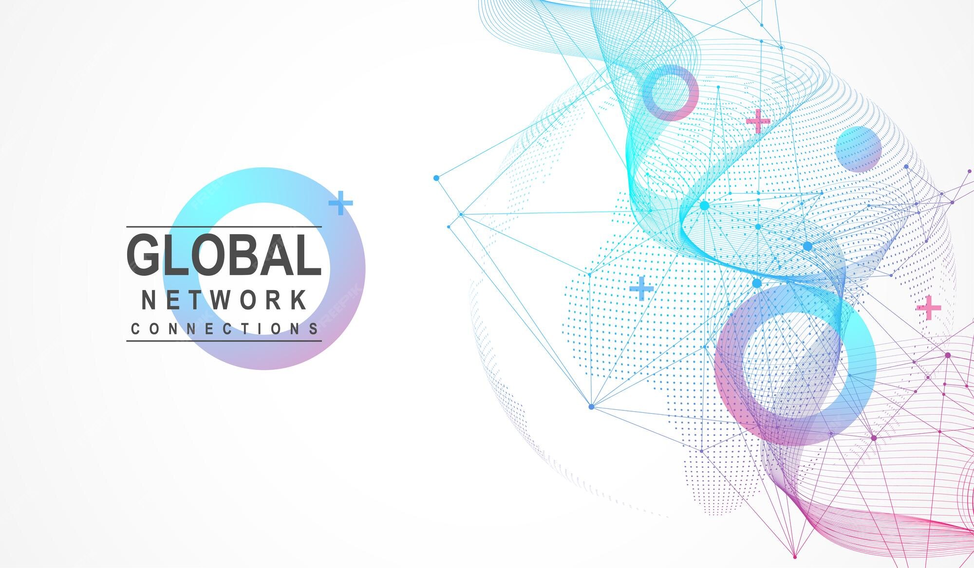 Premium Vector | Global network connection concept Big data ...