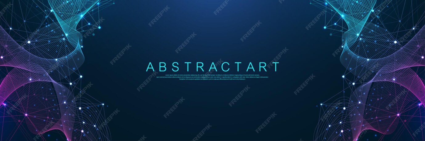 Premium Vector Global Network Connection Concept Big Data Visualization Social Network