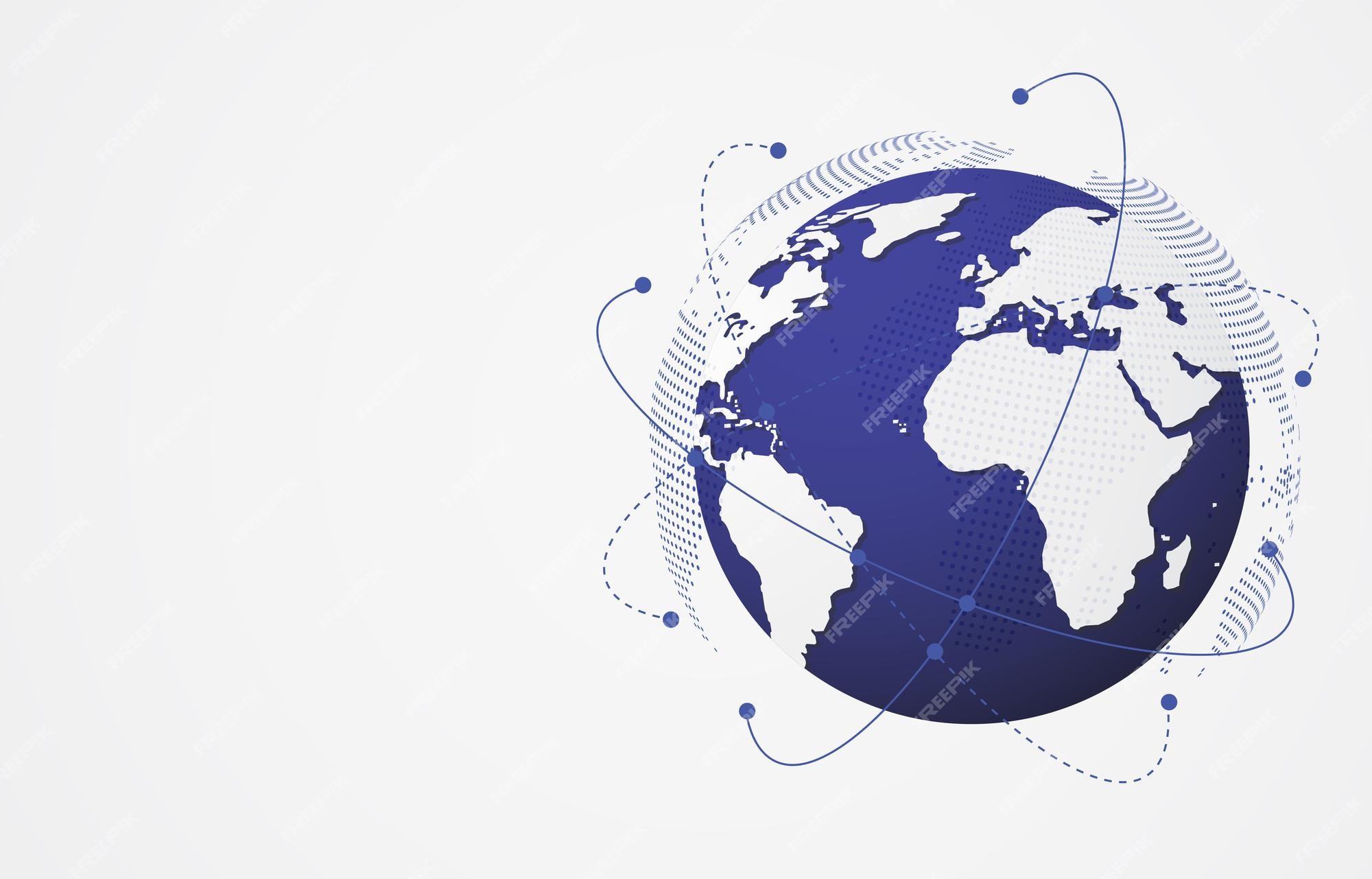 Premium Vector | Global network connection Premium Vector | Global network connection