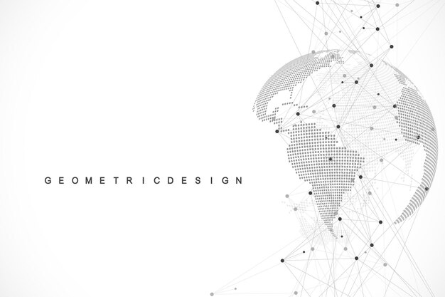 Premium Vector Global Structure Networking And Data Connection