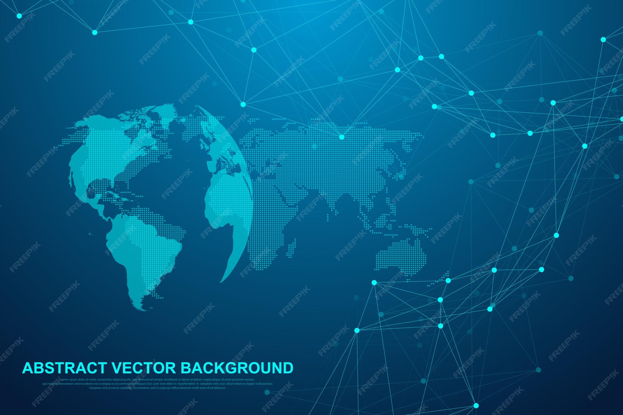 Premium Vector Global Structure Networking And Data Connection