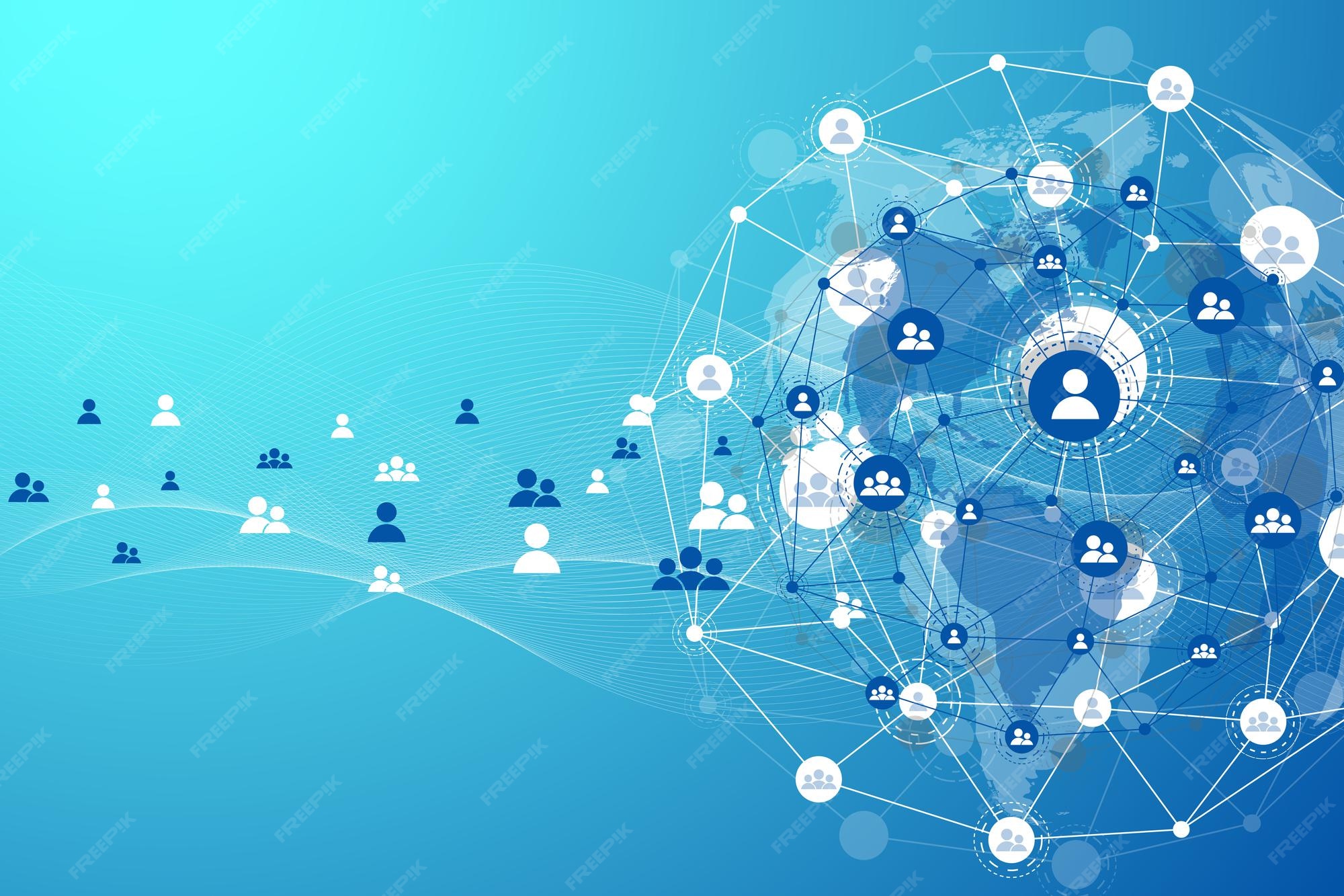 Premium Vector Global Structure Networking And Data Connection