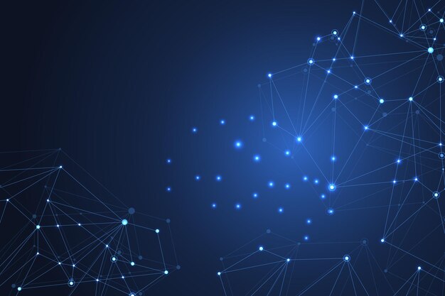 Premium Vector Global Structure Networking And Data Connection Concept Social Network