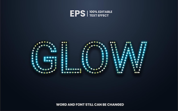 Premium Vector | Glow Editable Text Effect Premium Vector | Glow Editable Text Effect