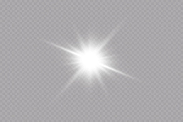 Premium Vector | Glow effect. Star on transparent background.Bright sun ... Premium Vector | Glow effect. Star on transparent background.Bright sun ...