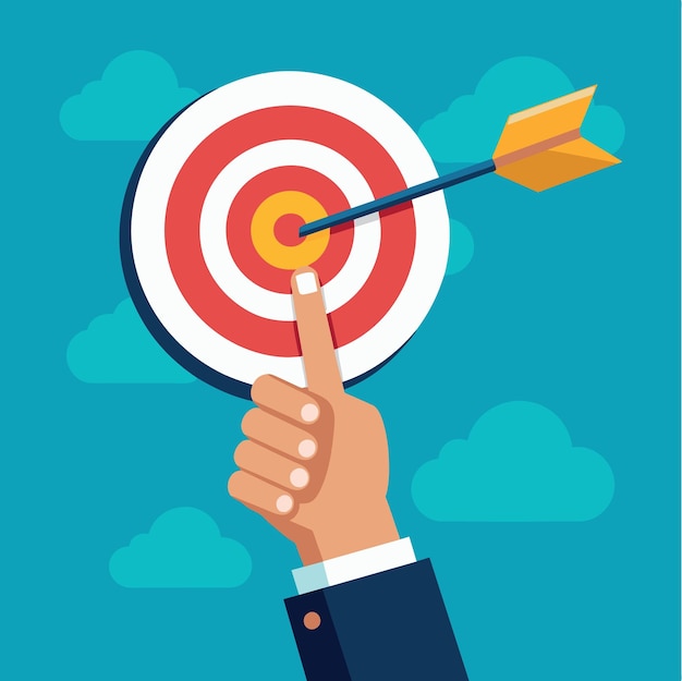 Premium Vector | Goal or target focus and concentration to achieve ... Premium Vector | Goal or target focus and concentration to achieve ...