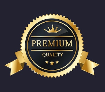 Premium Vector A Gold And Black Label That Says Premium Quality