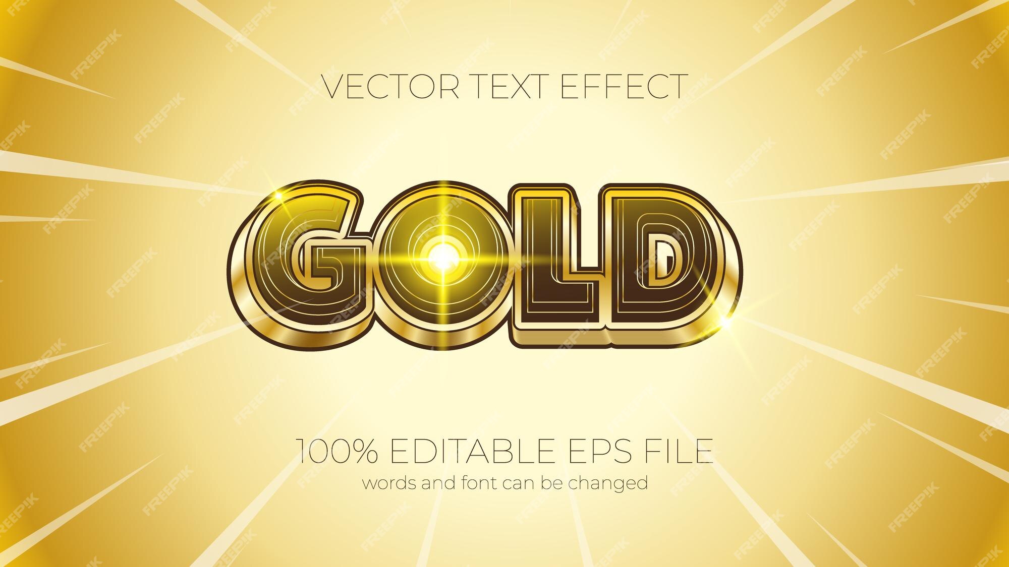 Premium Vector | Gold editable text effect style eps editable text effect Premium Vector | Gold editable text effect style eps editable text effect