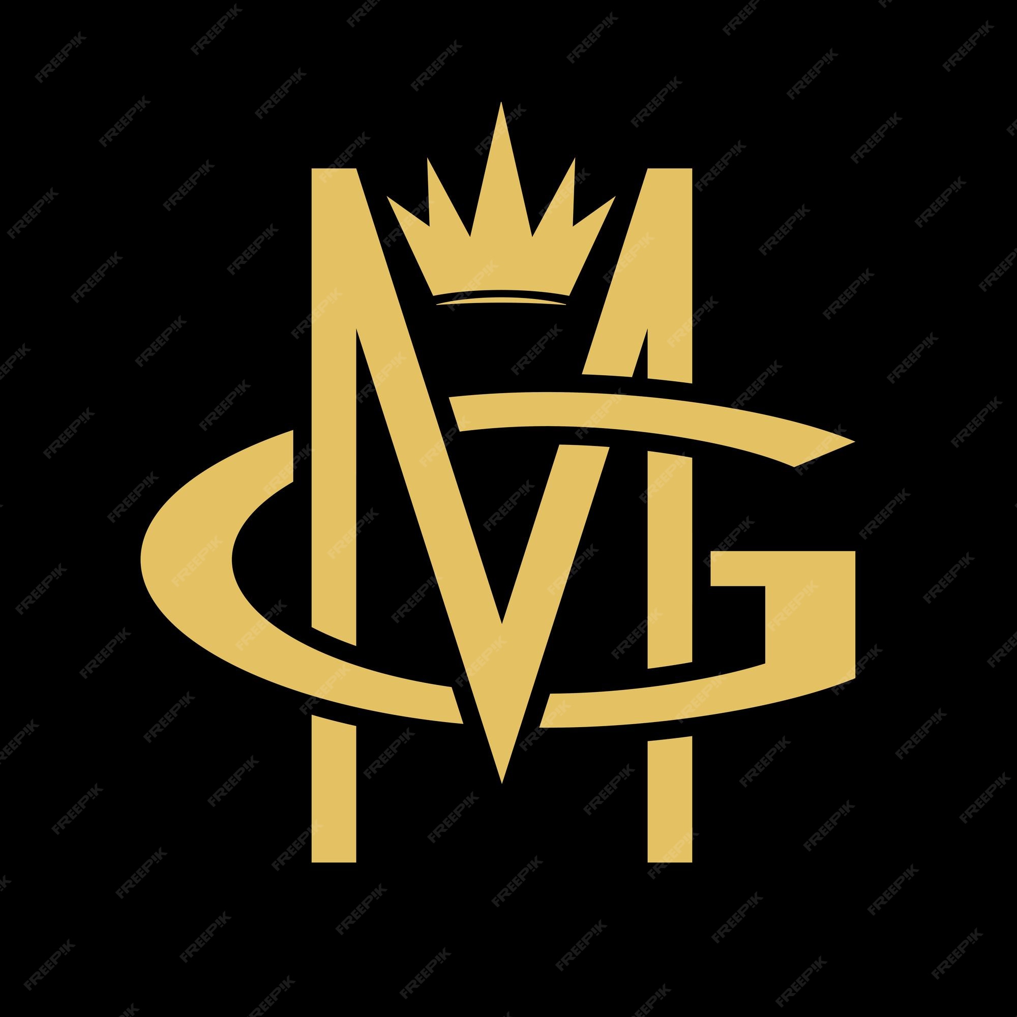 Premium Vector | Gold letter mg king crown logo vector design Premium Vector | Gold letter mg king crown logo vector design