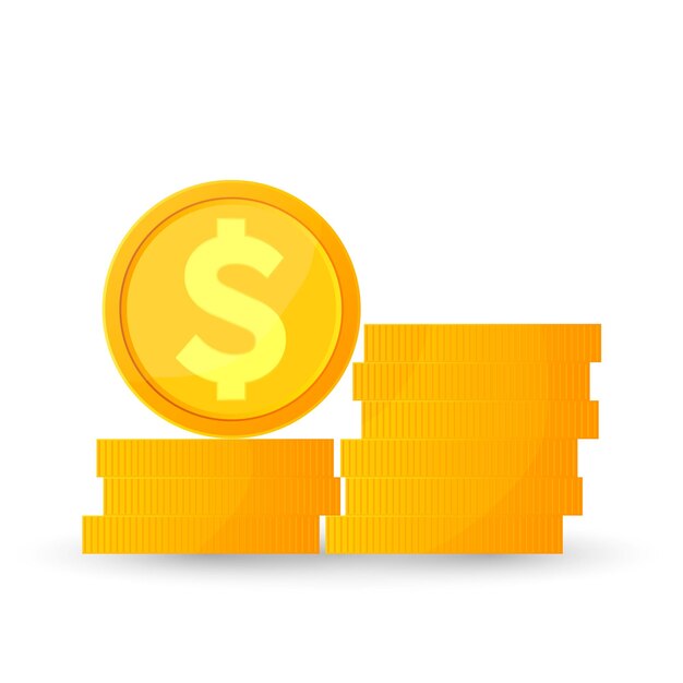 Gouden munten pictogram | Premium Vector Gouden munten pictogram | Premium Vector
