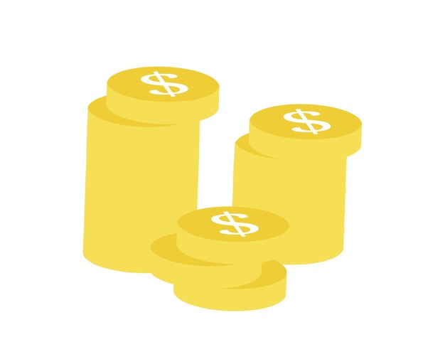 Gouden munten pictogram | Premium Vector Gouden munten pictogram | Premium Vector