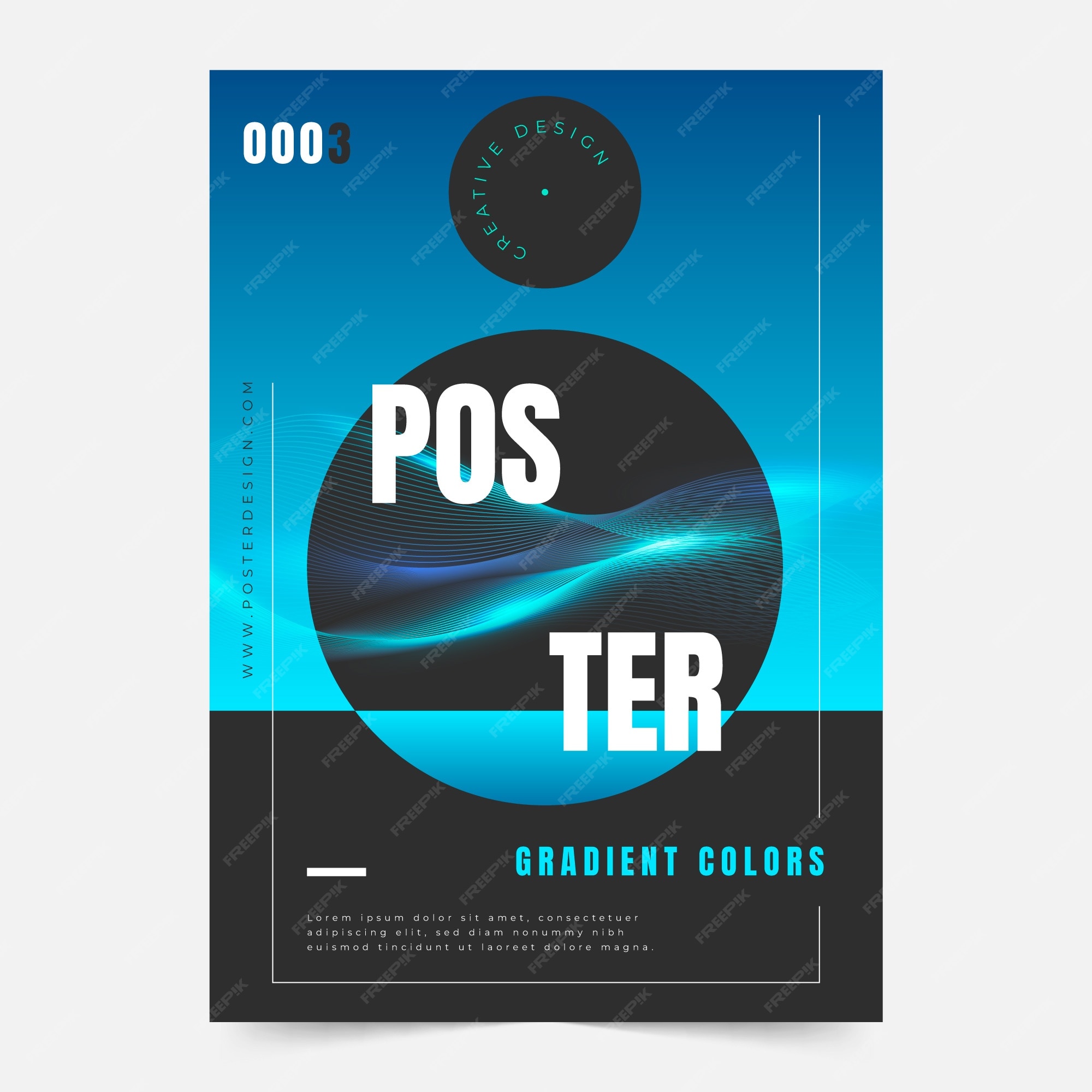Premium Vector | Gradient abstract poster template design Premium Vector | Gradient abstract poster template design