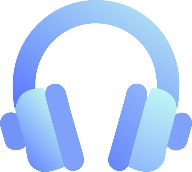 Premium Vector | Gradient headset icon vector Premium Vector | Gradient headset icon vector