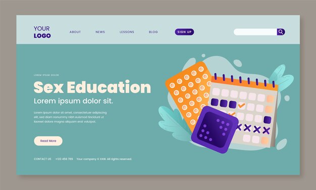 Free Vector Gradient Sex Education Landing Page