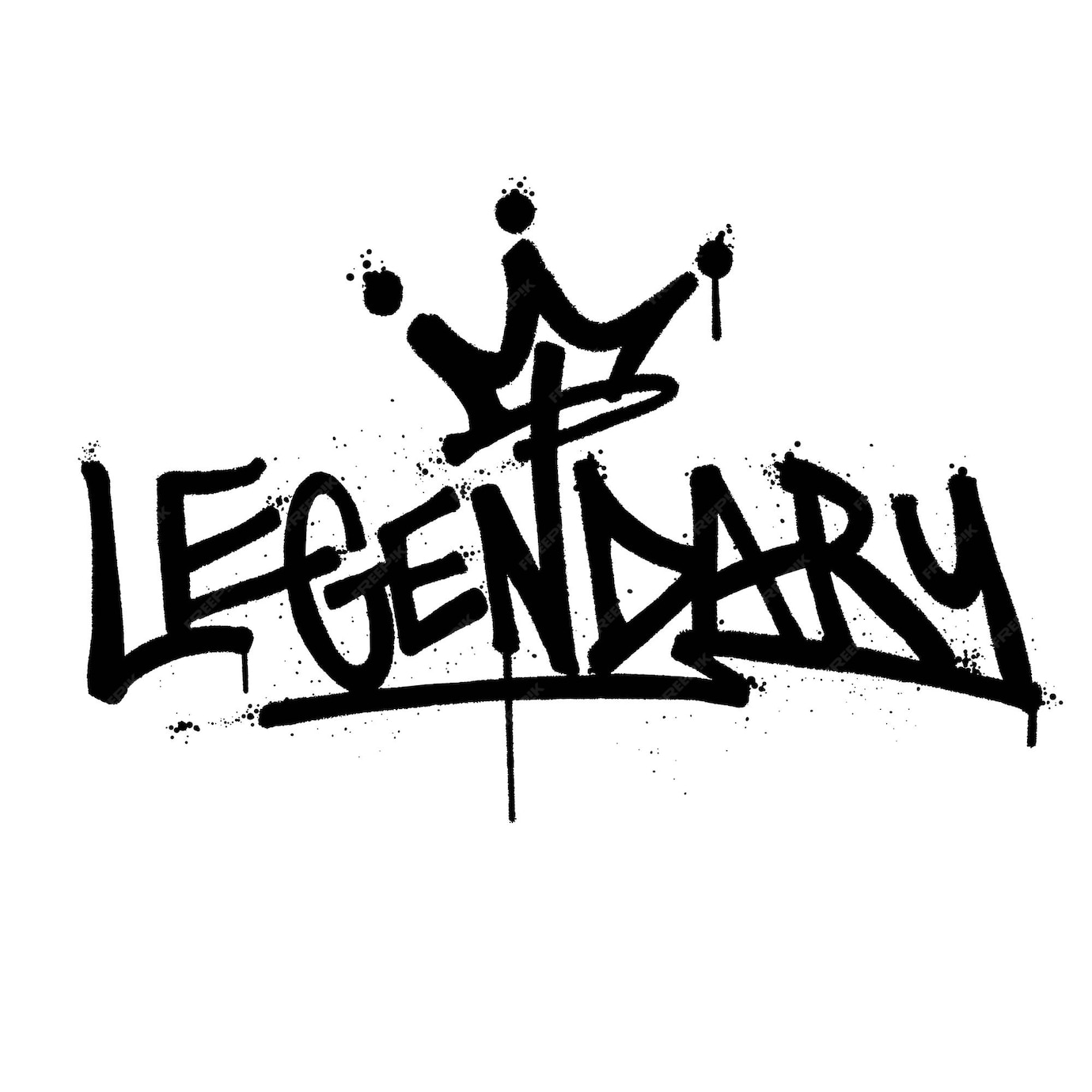 Premium Vector | Graffiti spray paint word legendary isolated vector Premium Vector | Graffiti spray paint word legendary isolated vector