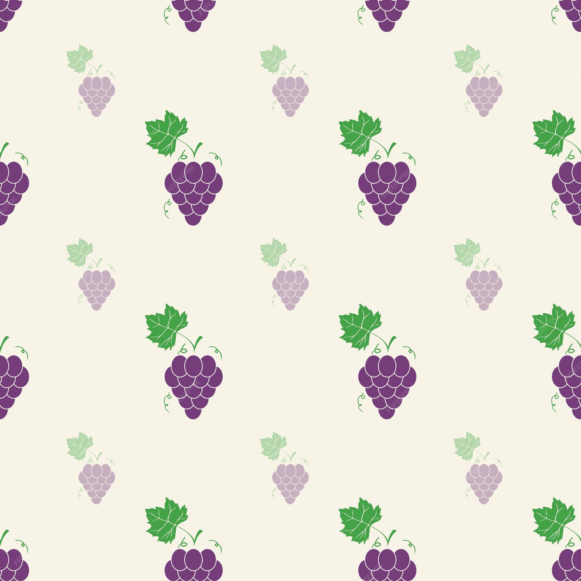 Premium Vector | Grape pattern vine seamless background vector illustration Premium Vector | Grape pattern vine seamless background vector illustration