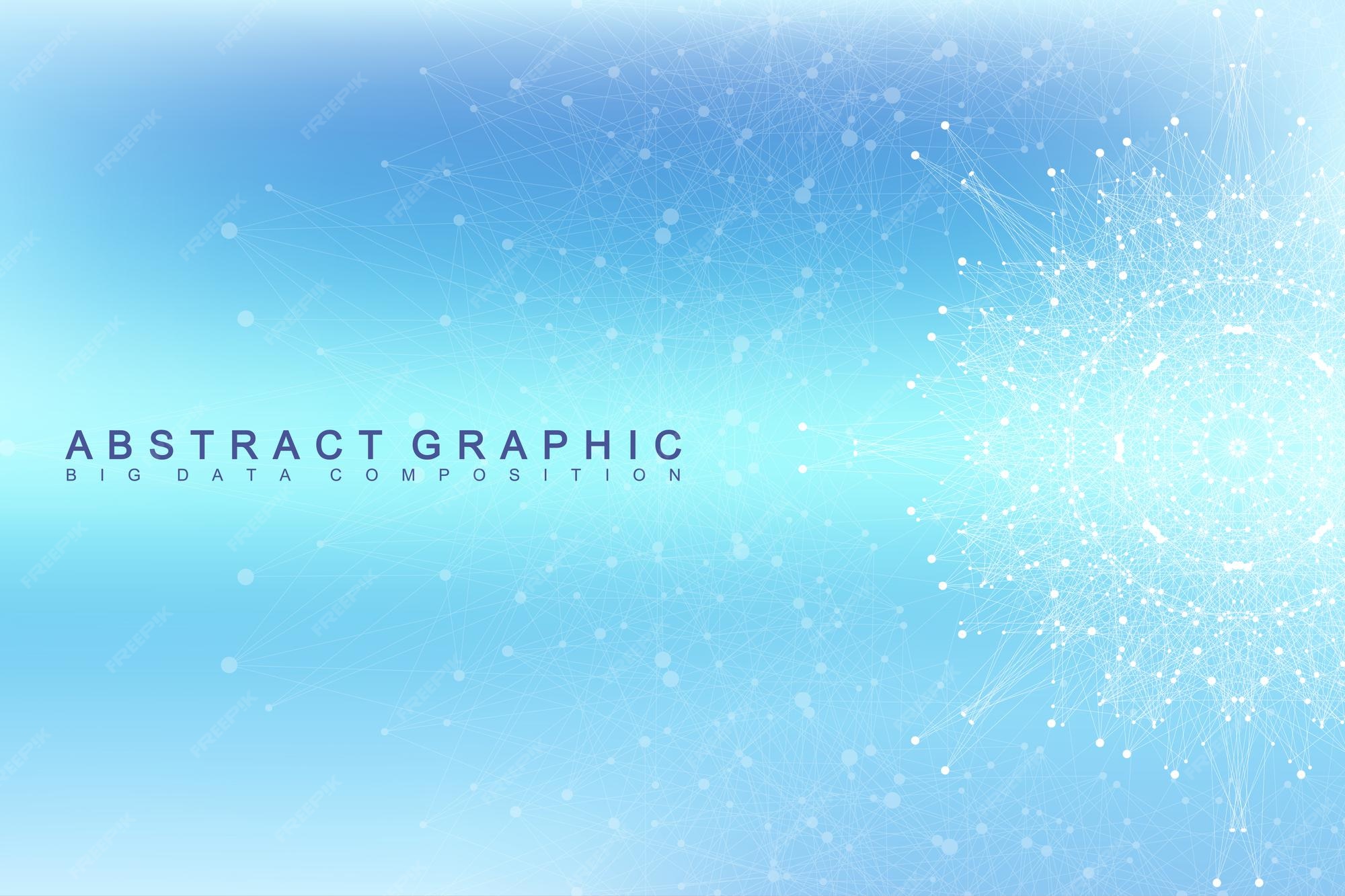 Premium Vector Graphic Abstract Background Communication Big Data Visualization Perspective