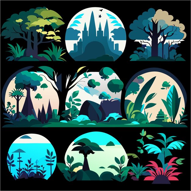 Premium Vector | Graphic Elegance in Silhouettes Premium Vector | Graphic Elegance in Silhouettes
