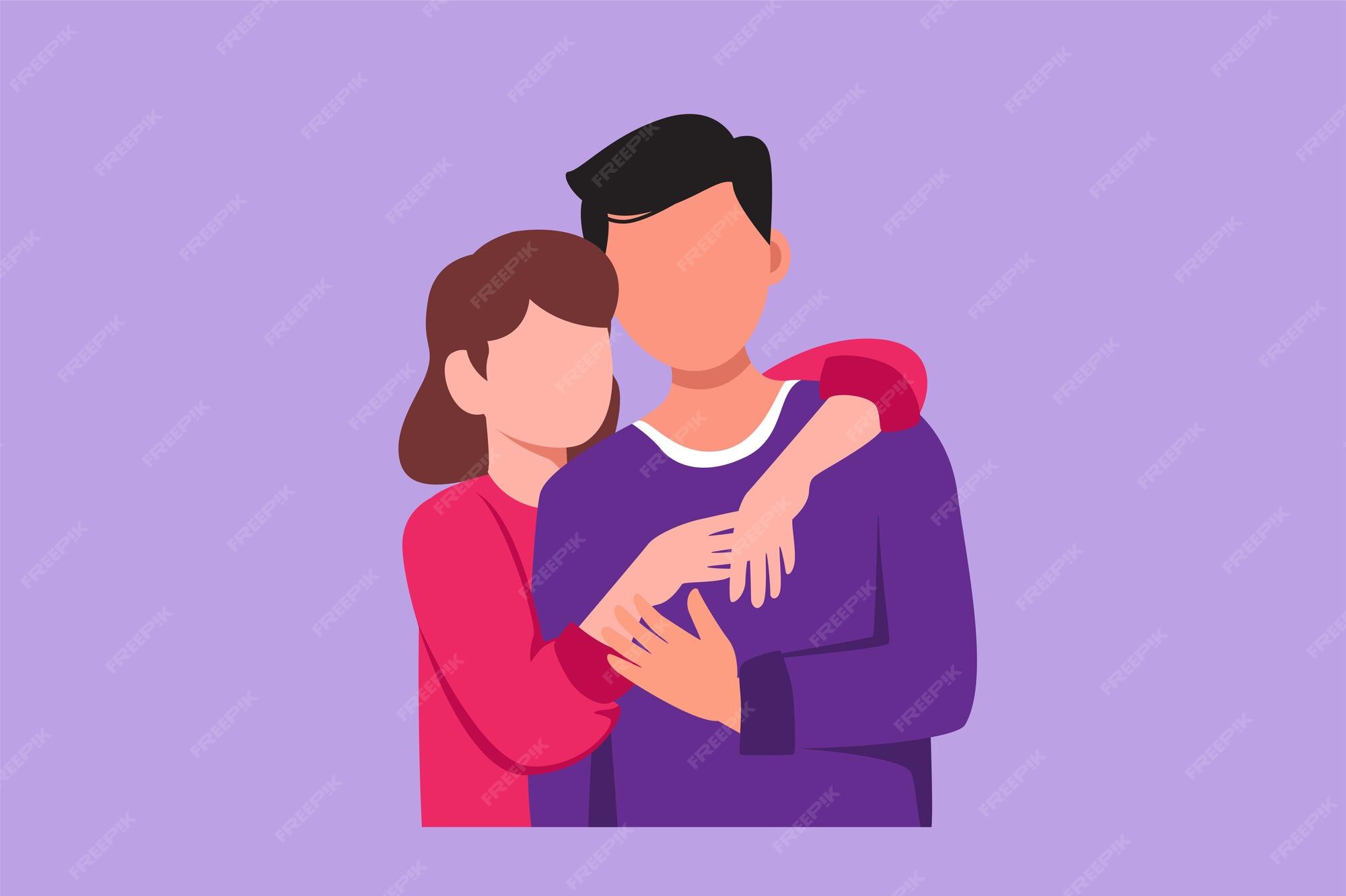 Premium Vector Graphic Flat Design Drawing Lovers Man And Woman
