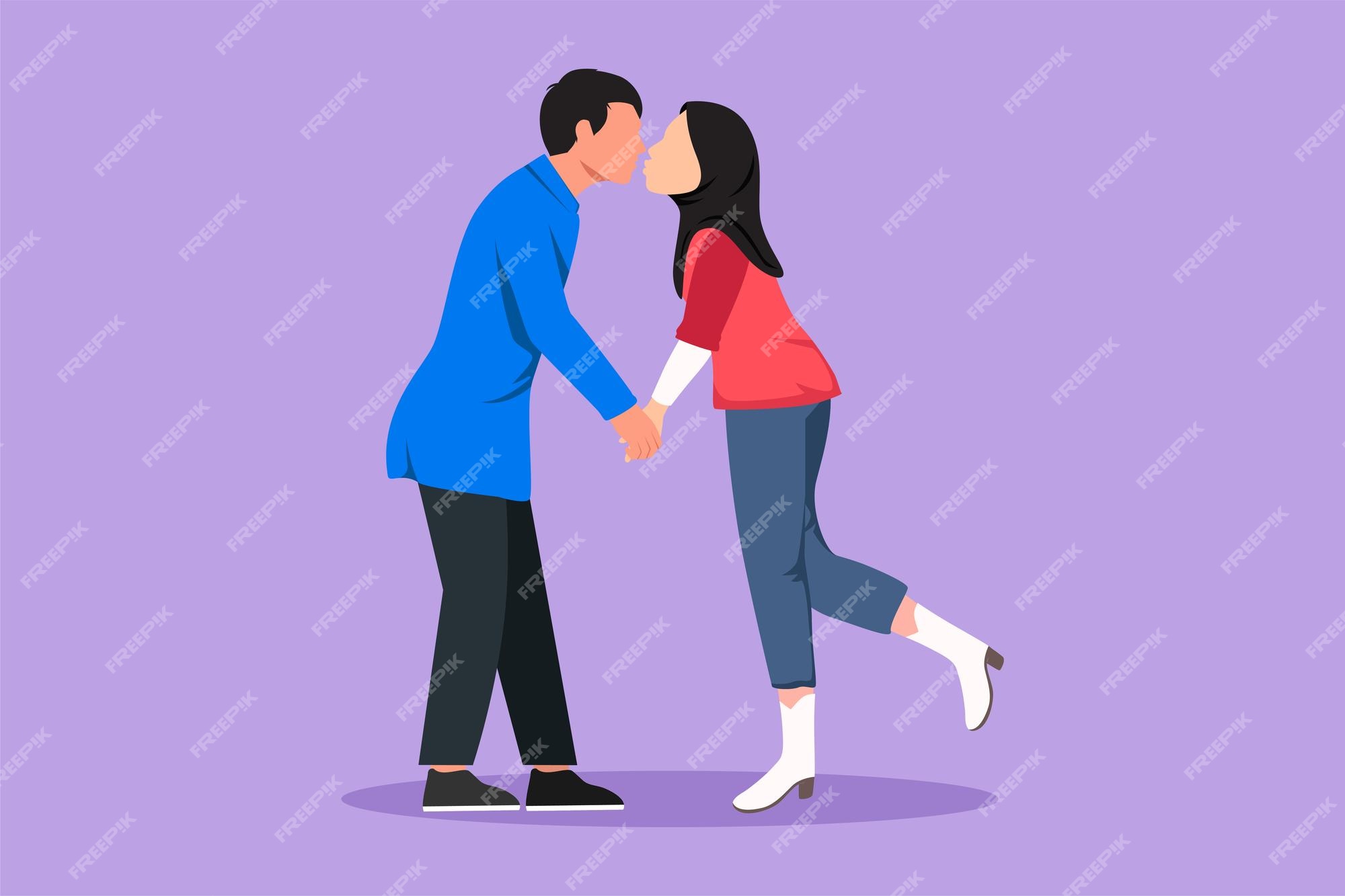 Premium Vector Graphic Flat Design Drawing Romantic Of Male And