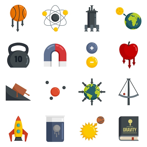 Premium Vector | Gravity icons set. flat set of gravity vector icons ... Premium Vector | Gravity icons set. flat set of gravity vector icons ...