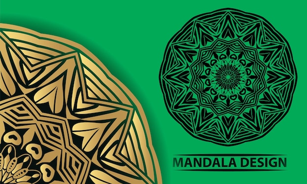 Premium Vector | Green and gold color mandala design vector background ... Premium Vector | Green and gold color mandala design vector background ...