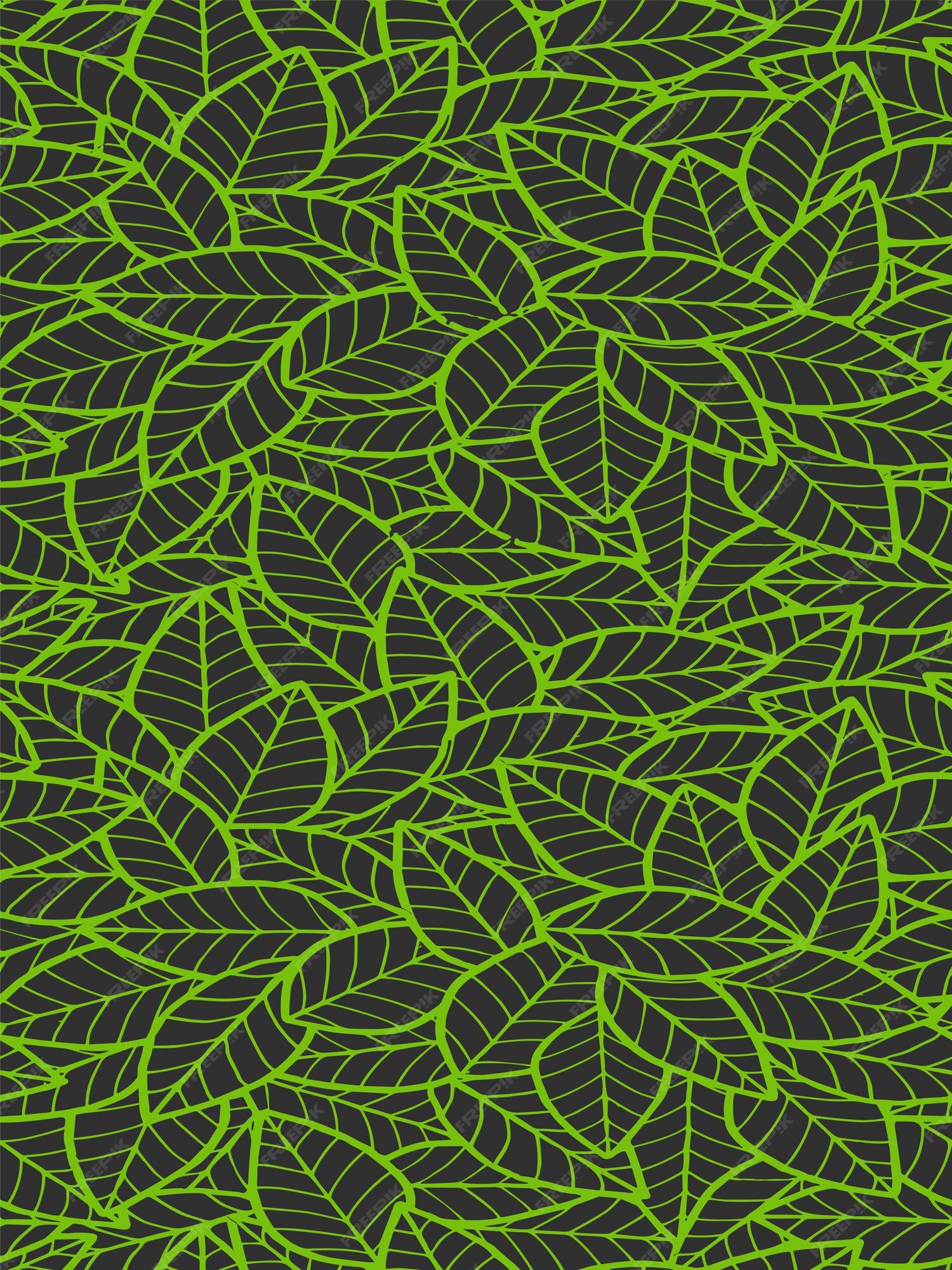 Premium Vector | Green leaf seamless pattern design Premium Vector | Green leaf seamless pattern design