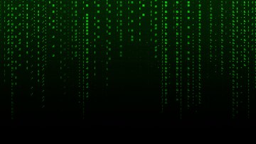 Premium Vector | Green matrix background falling dots on screen ...