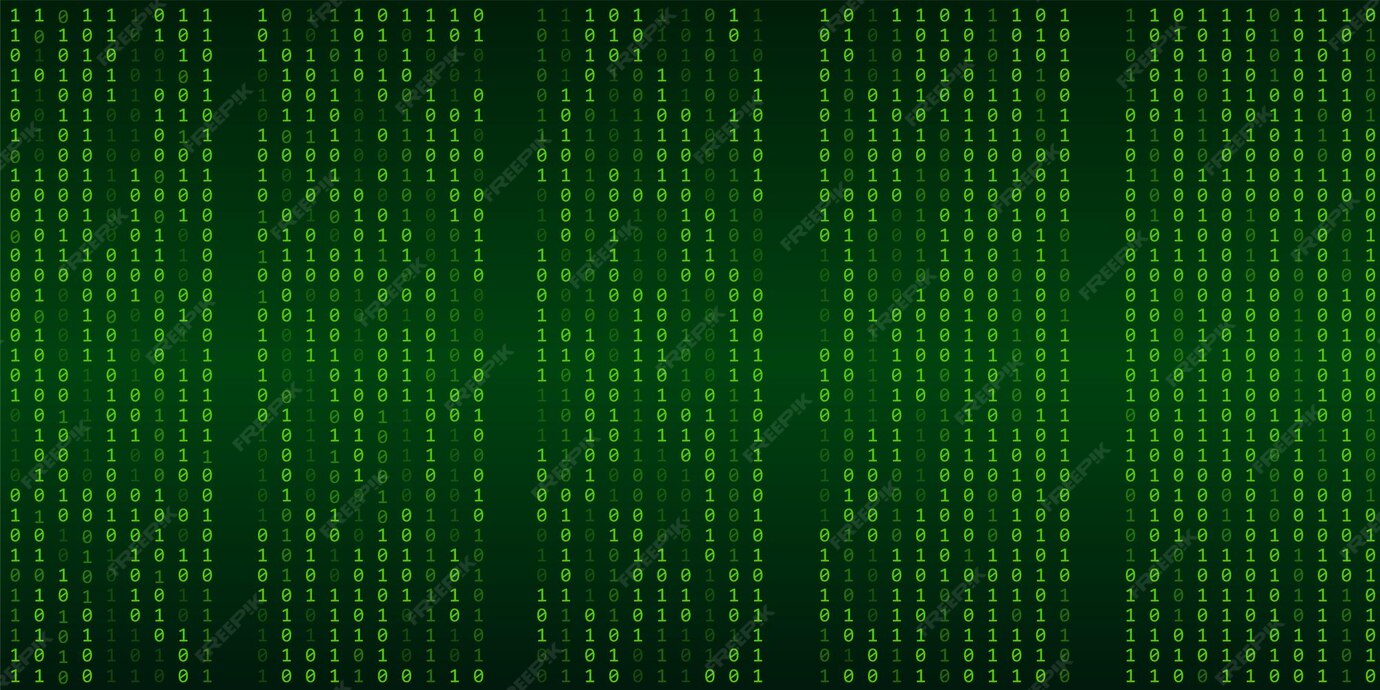 Premium Vector Green Matrix Background Stream Of Binary Code Falling