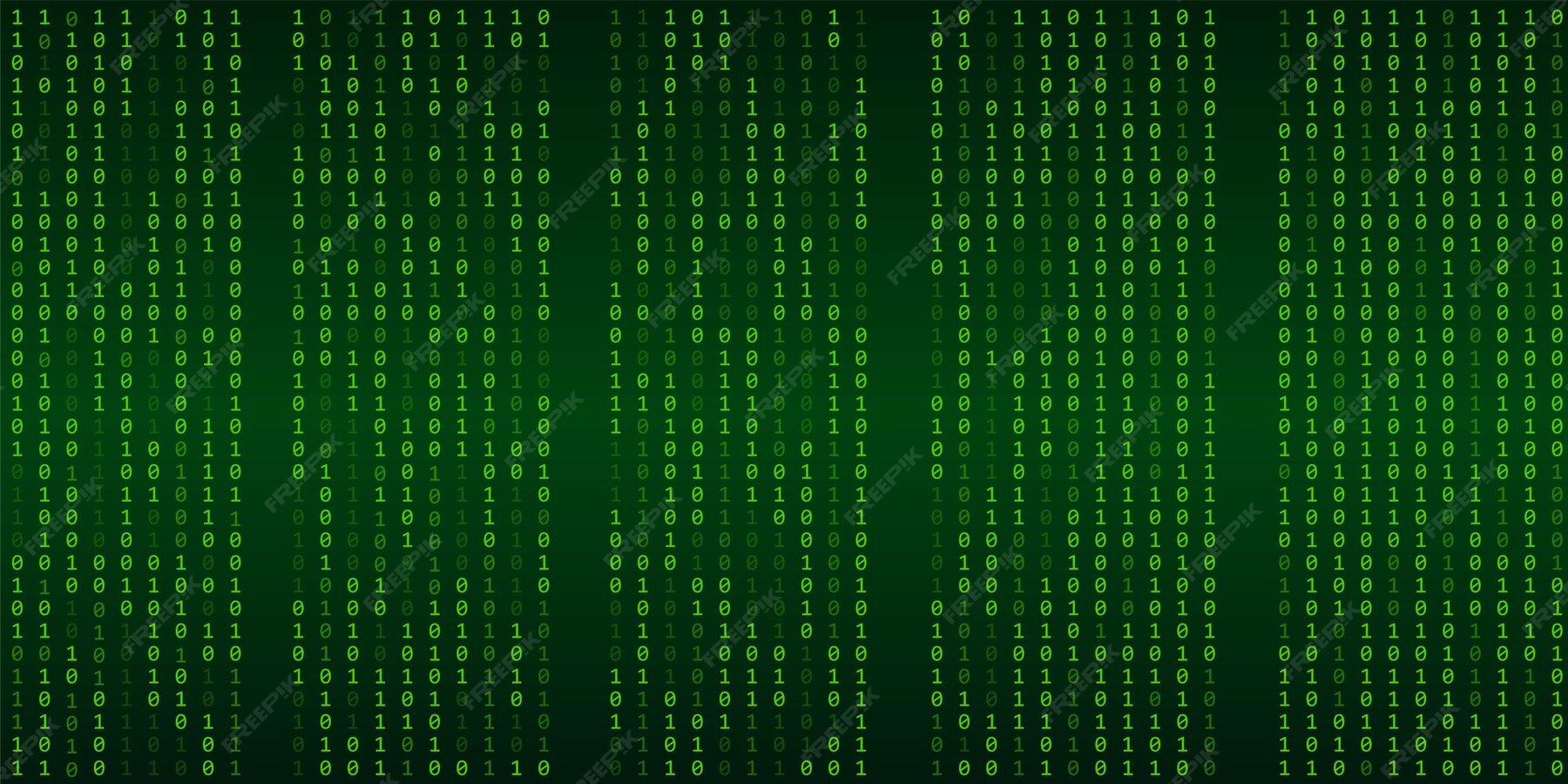 Premium Vector | Green matrix background stream of binary code Falling numbers on dark backdrop ...