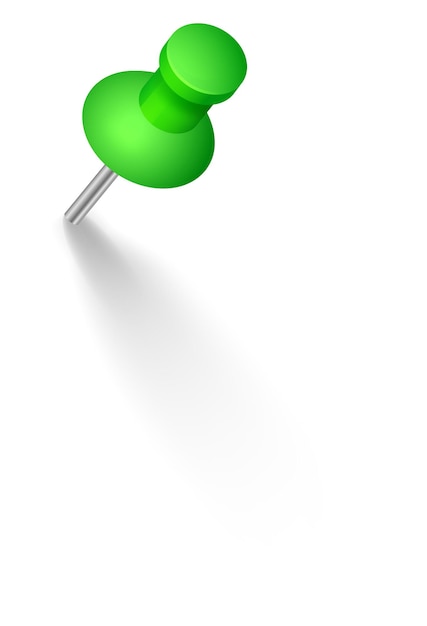 Premium Vector | Green push pin mockup Realistic thumb tack Premium Vector | Green push pin mockup Realistic thumb tack