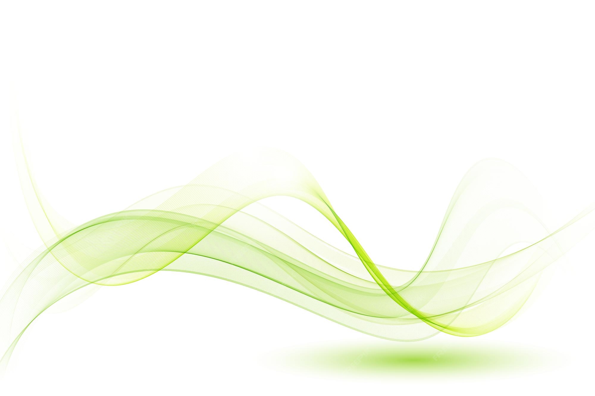 Premium Vector | Green wave on white background Abstract transparent ... Premium Vector | Green wave on white background Abstract transparent ...