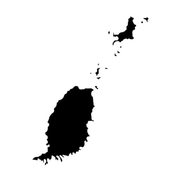 Premium Vector Grenada Map Detail Icon