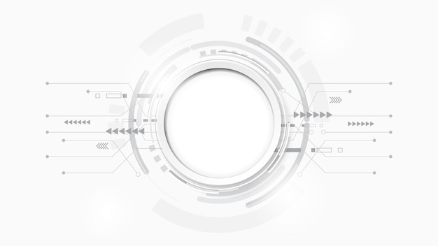 Premium Vector | Grey white abstract technology background Premium Vector | Grey white abstract technology background