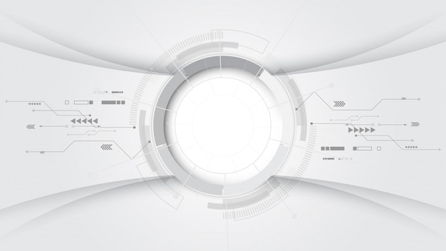 Premium Vector | Grey white Abstract technology background Premium Vector | Grey white Abstract technology background
