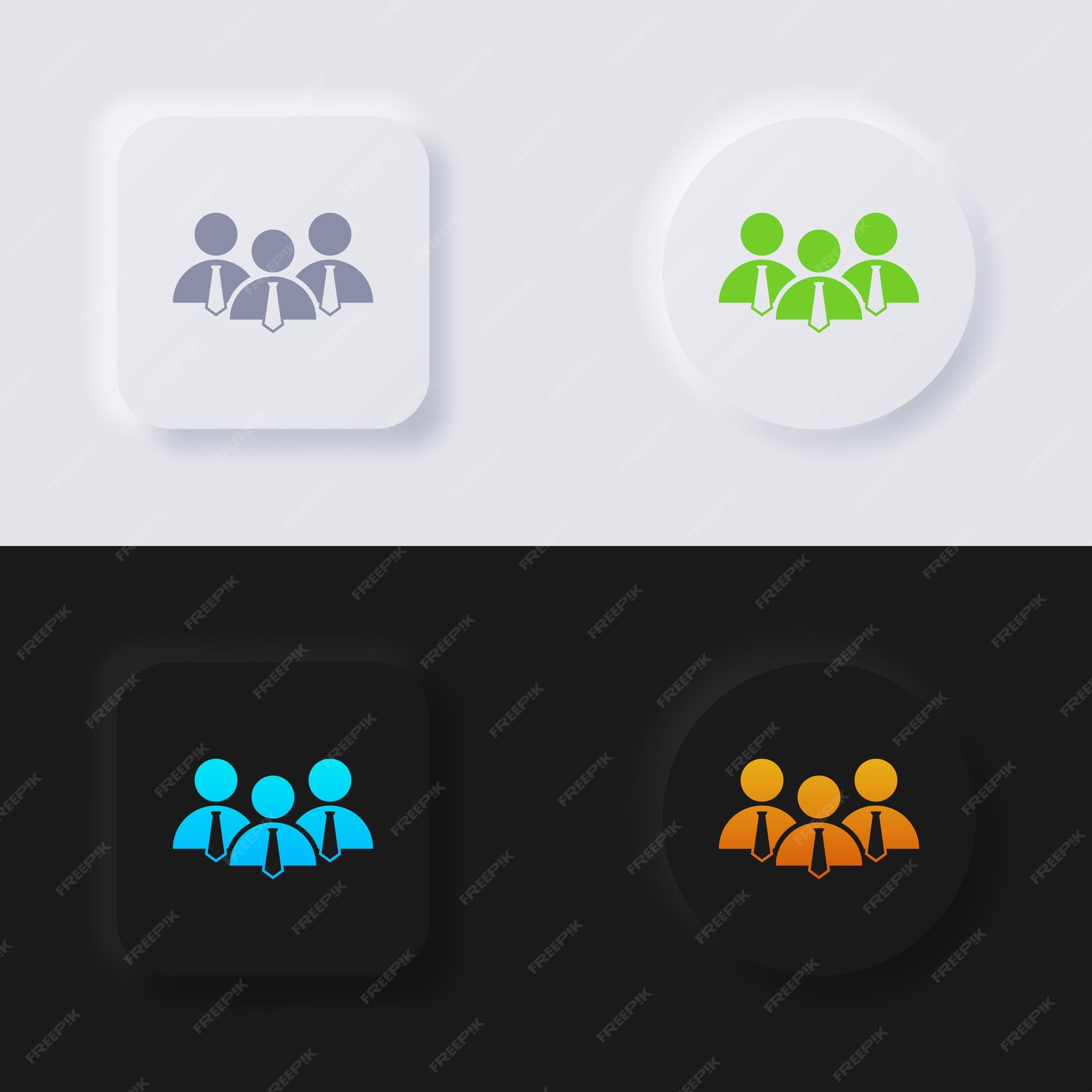 웹 디자인 응용 프로그램 Ui 및 더 많은 버튼 벡터를 위한 여러 가지 색상의 뉴모피즘 버튼 소프트 Ui 디자인을 설정하는 사람