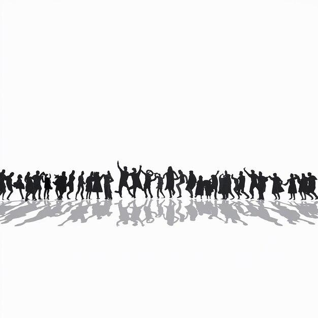 Premium Vector A Group Of People Standing Around Each Other With One