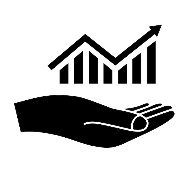 Premium Vector | Growth progress icon Graph growing up in hand ... Premium Vector | Growth progress icon Graph growing up in hand ...
