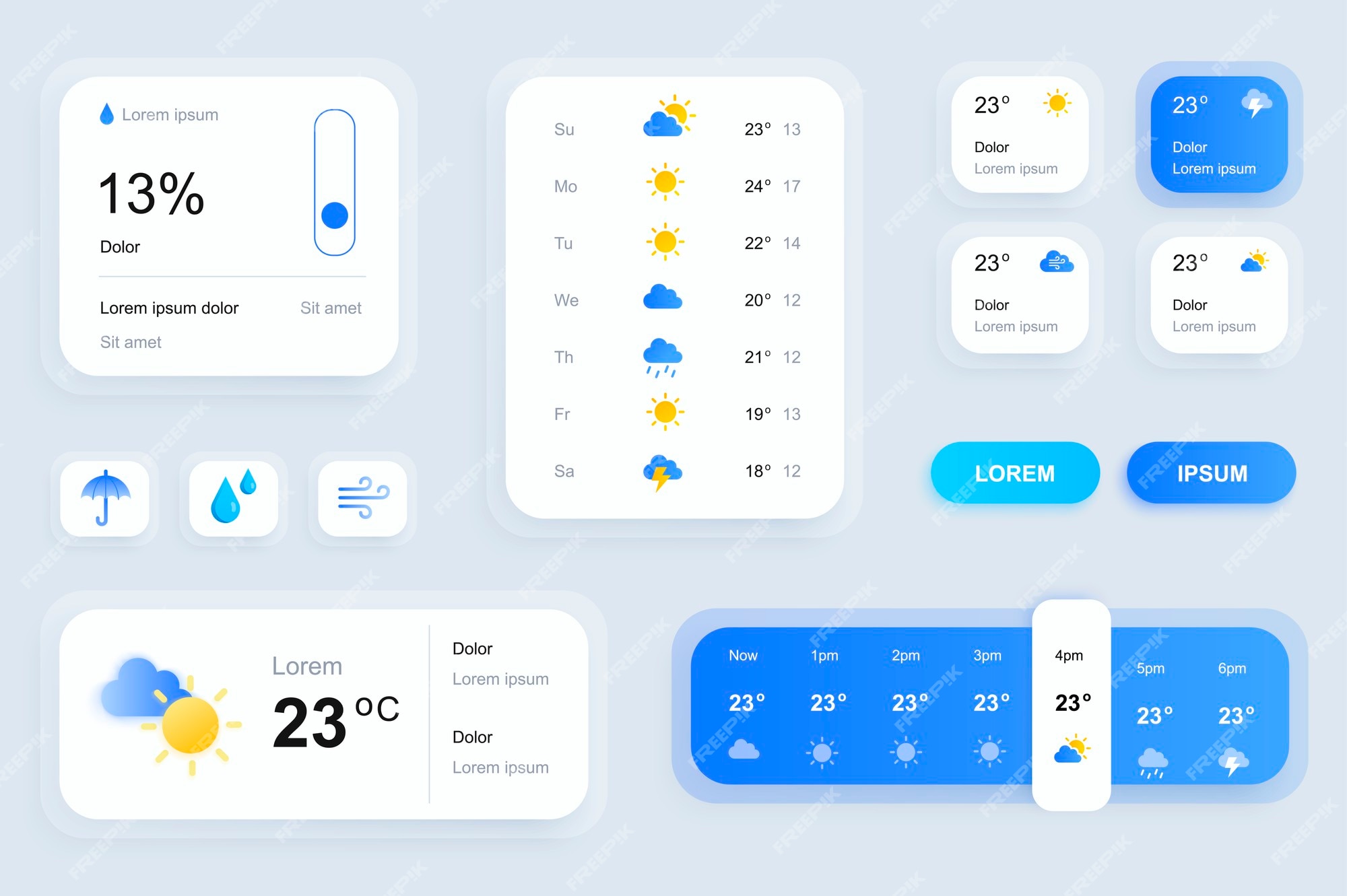 Premium Vector | GUI elements for weather forecast mobile app UI, UX ... Premium Vector | GUI elements for weather forecast mobile app UI, UX ...