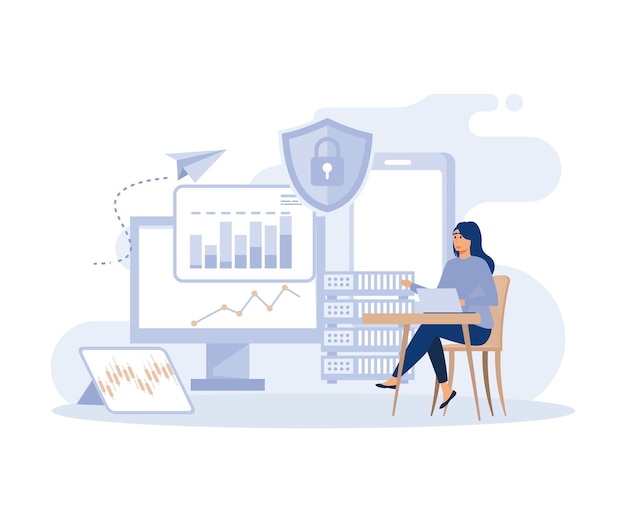 Premium Vector | Hacker attack concept database security phishing ... Premium Vector | Hacker attack concept database security phishing ...